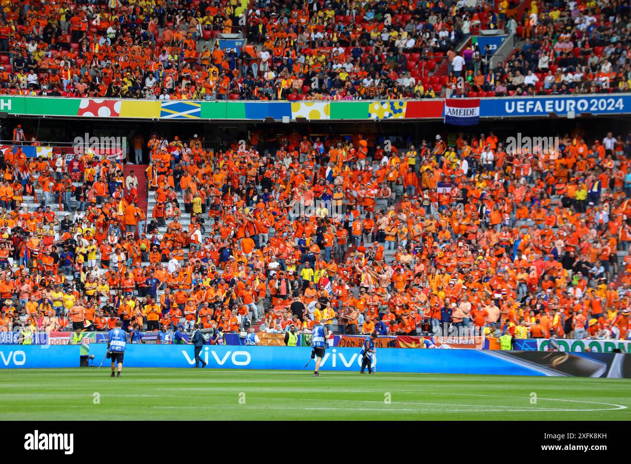 Dutch fans during the UEFA Euro 2024 Round of 16 between ROMANIA and ...