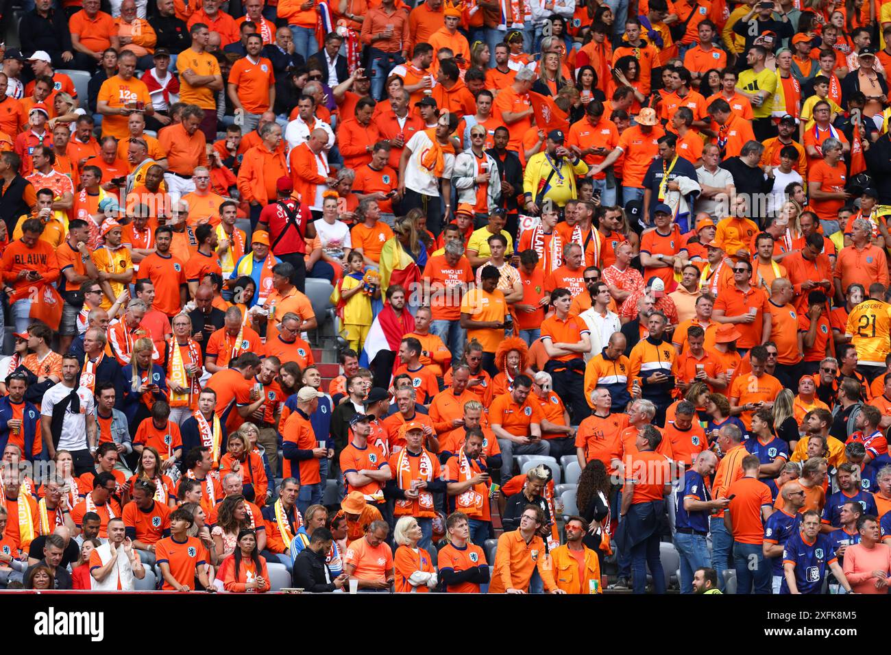 Dutch fans during the UEFA Euro 2024 Round of 16 between ROMANIA and ...