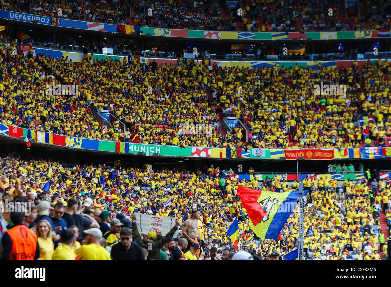 Romanian fans during the UEFA Euro 2024 Round of 16 between ROMANIA and ...