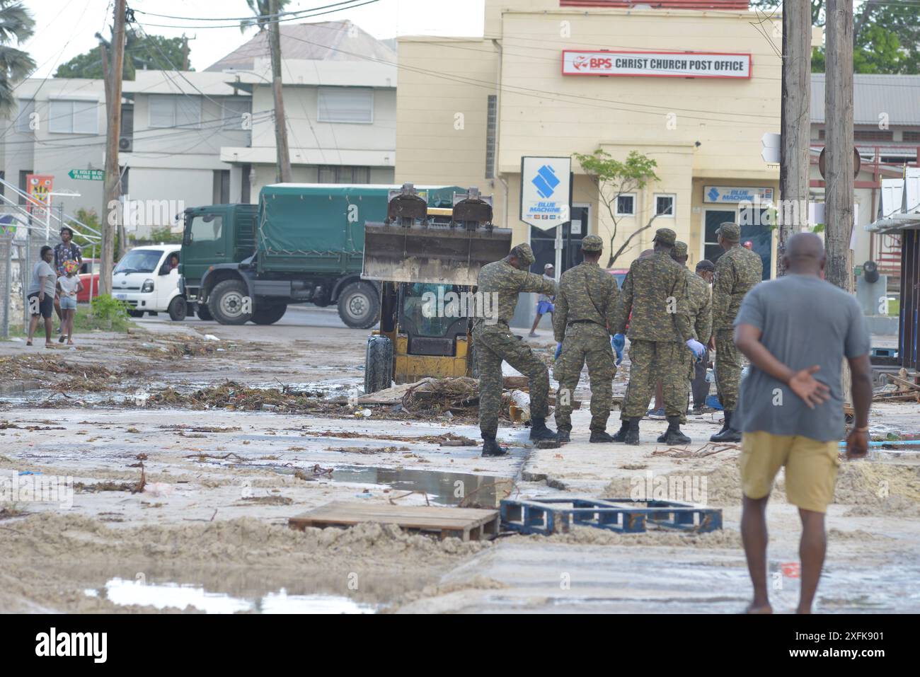 MIAMI, FLORIDA - July 01: Members of Barbados Defense Force is seen ...