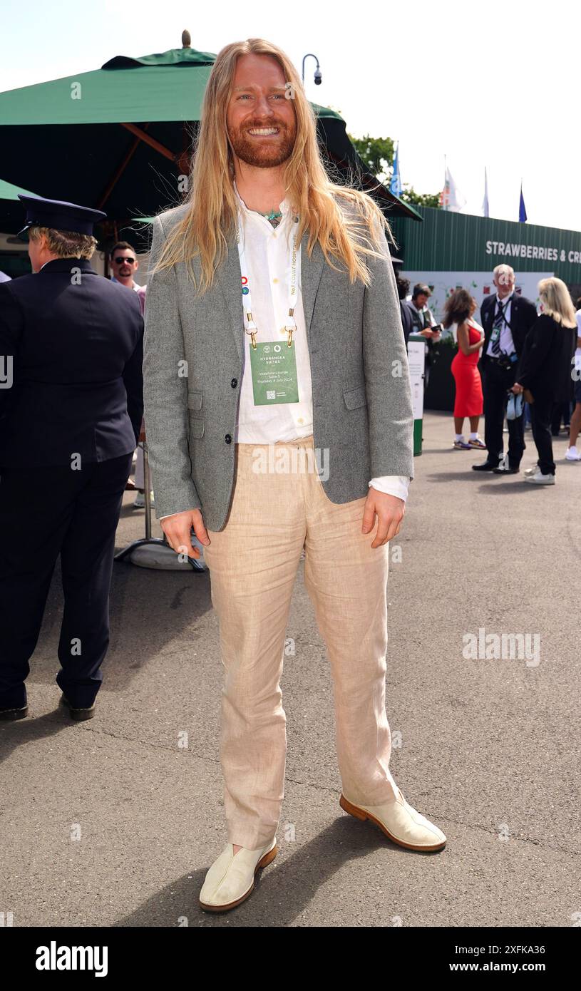 Sam Ryder arriving on day four of the 2024 Wimbledon Championships at ...