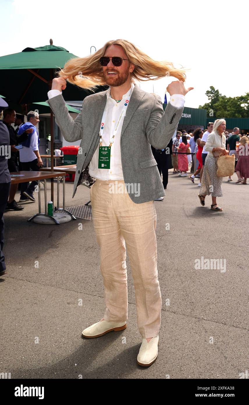 Sam Ryder arriving on day four of the 2024 Wimbledon Championships at ...