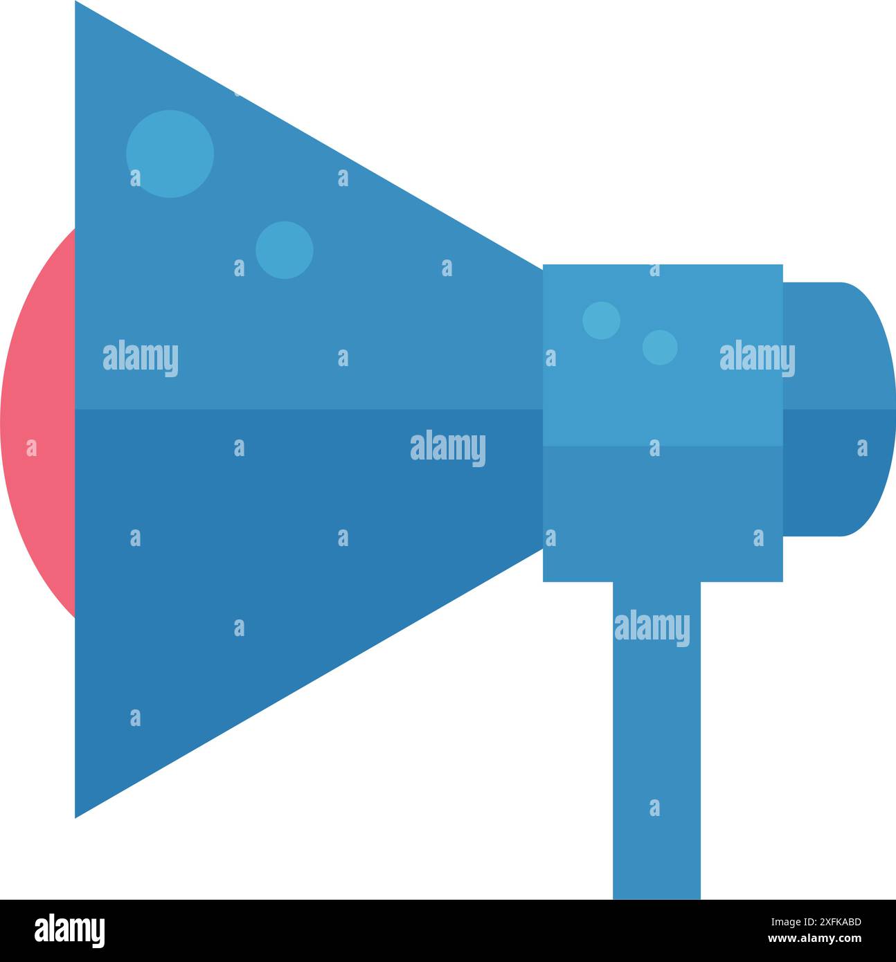 Megaphone - Marketing concept on a transparent background, flat design ...
