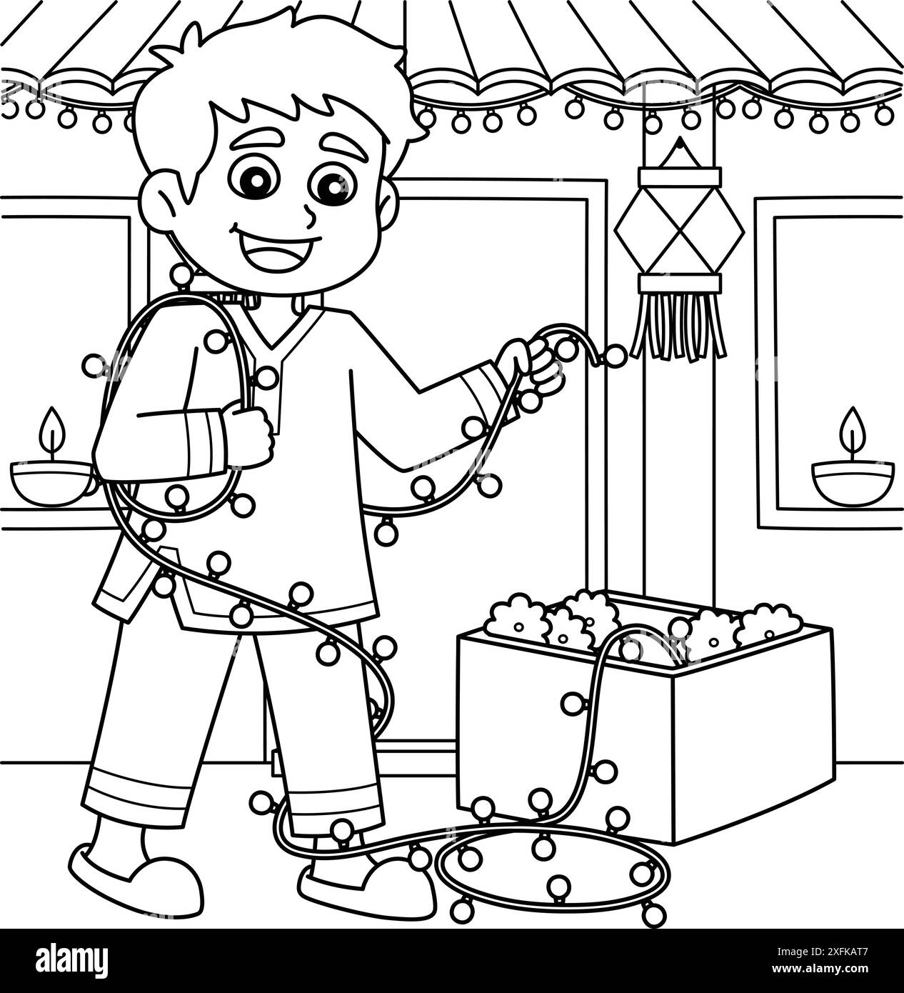 Deepavali festival of lights Black and White Stock Photos & Images - Alamy