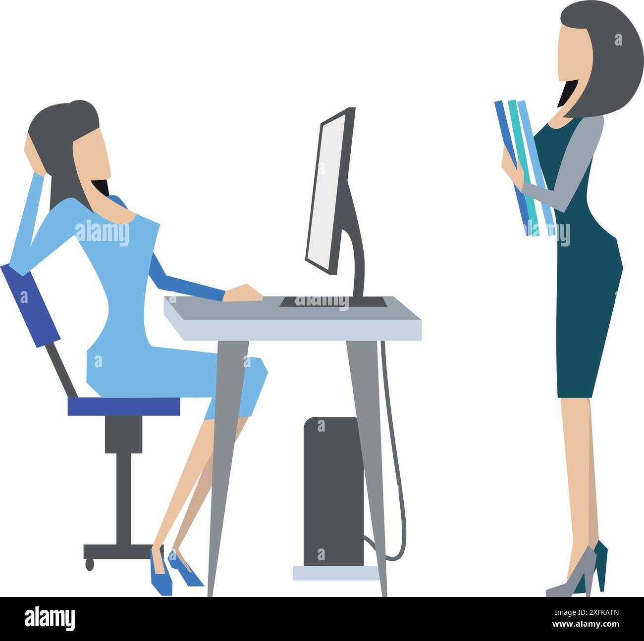 Management and Leadership concept on a transparent background, flat ...