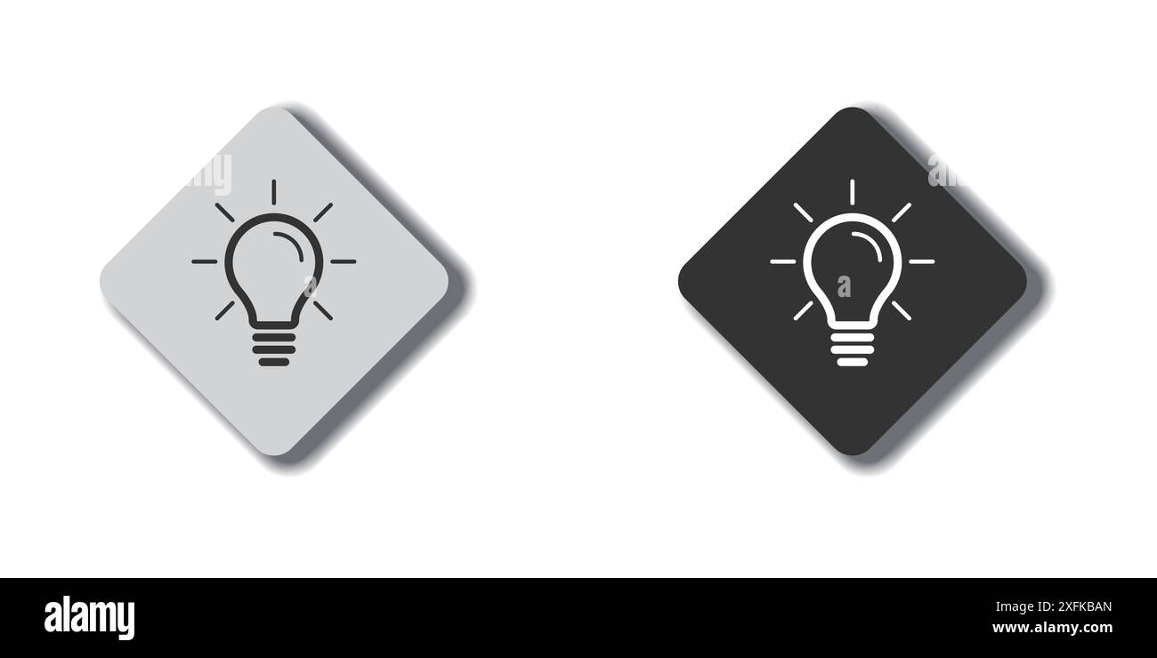 Light bulb icon. Idea sign. Solution symbol. Vector illustration Stock ...
