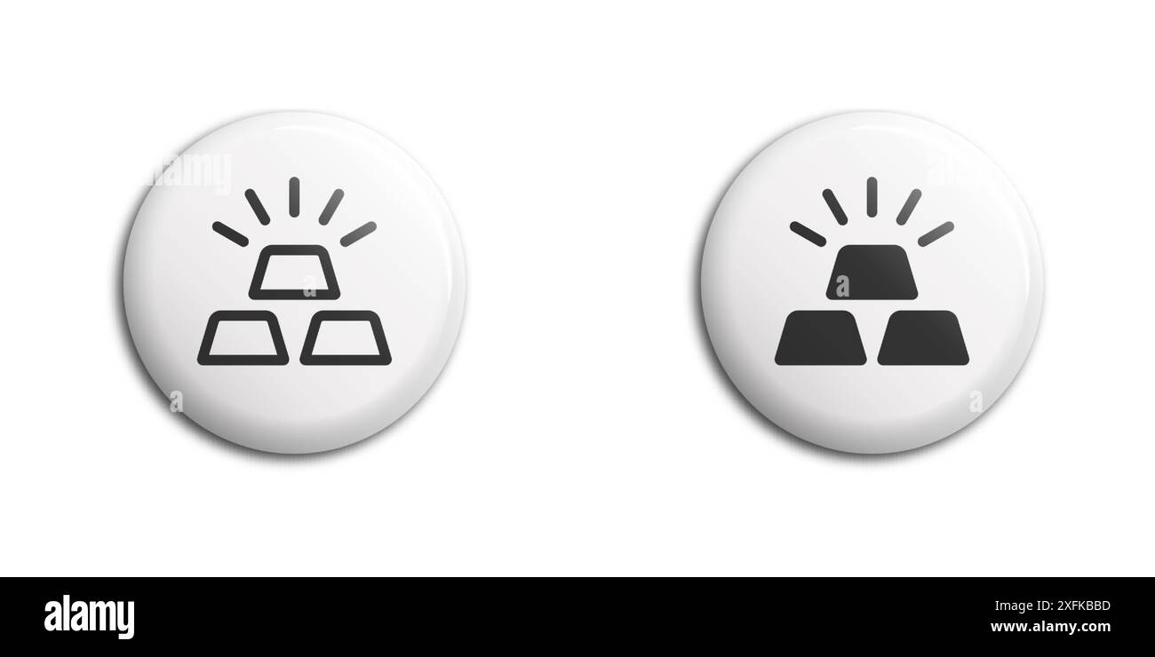 Gold bar icon. Gold ingot in circle. Flat vector illustration Stock ...