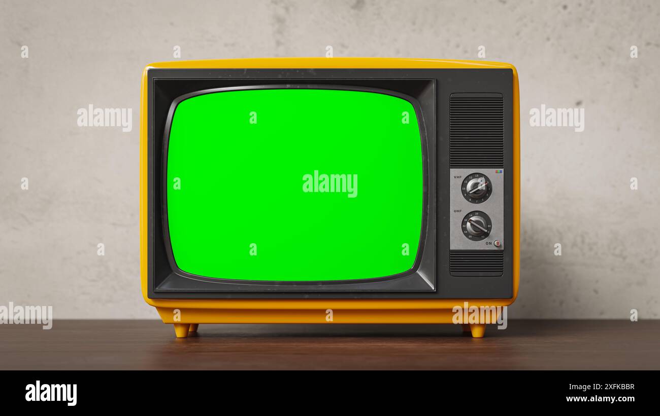 Old tv green screen hi-res stock photography and images - Alamy