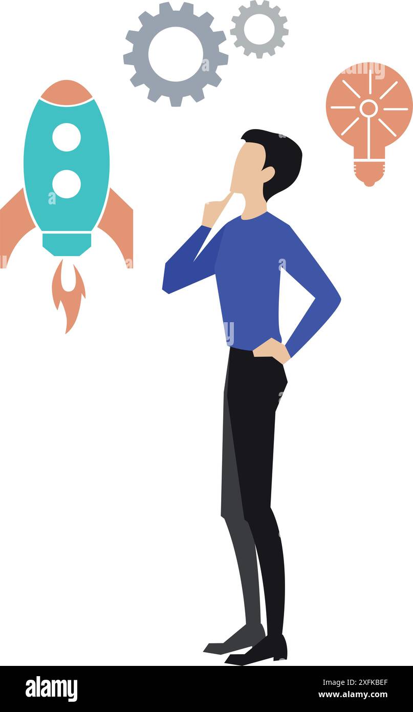 Start-Up - Business concept on a transparent background, flat design ...