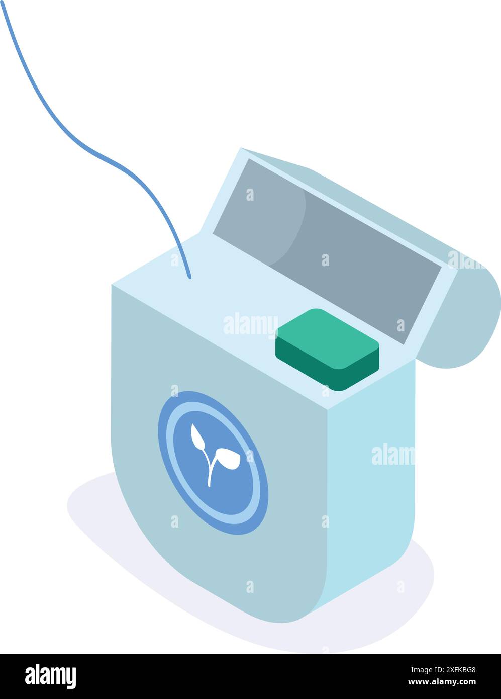 Dental Floss - Dental concept on a transparent background, flat design ...