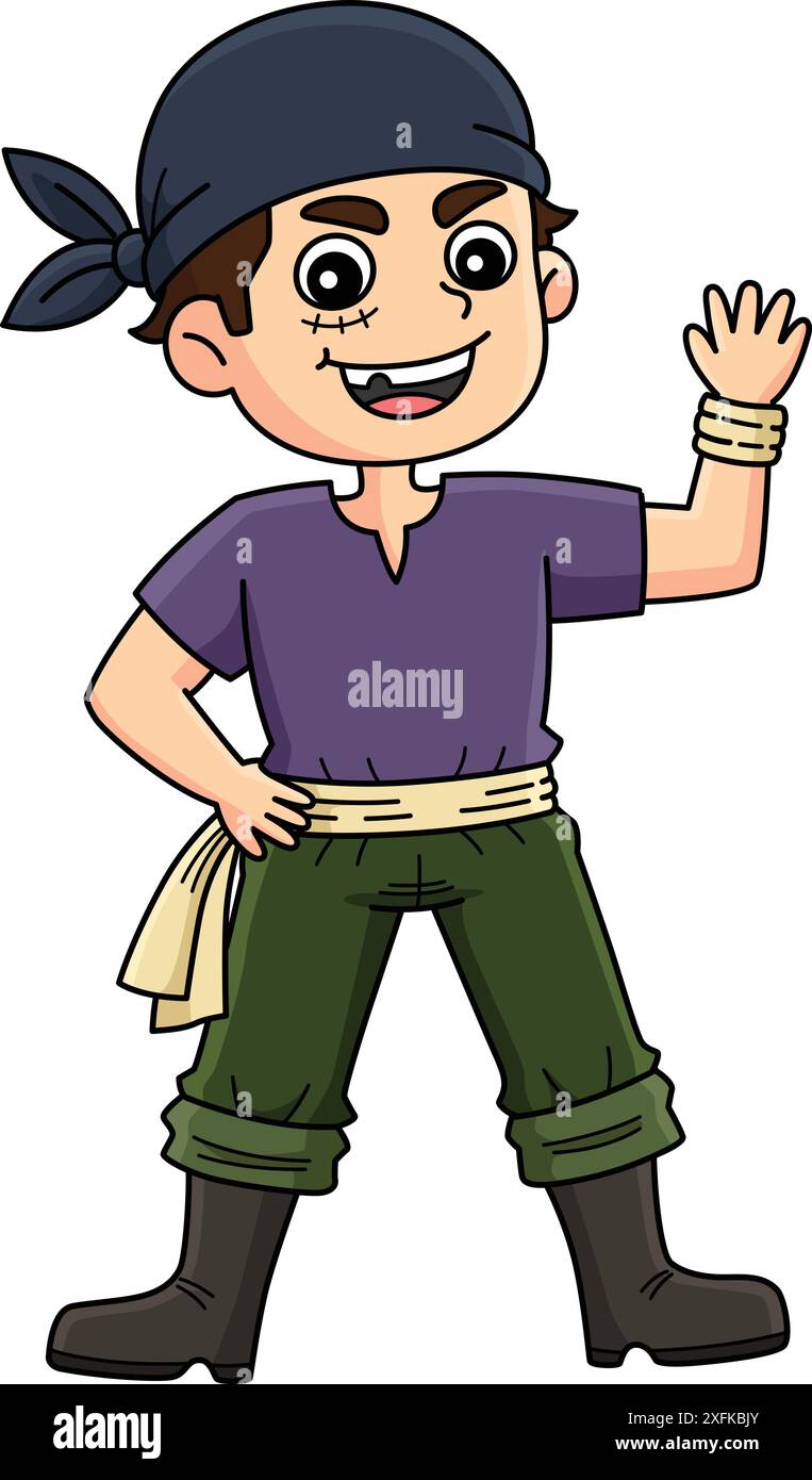 Cartoon pirate ship crew hi-res stock photography and images - Alamy