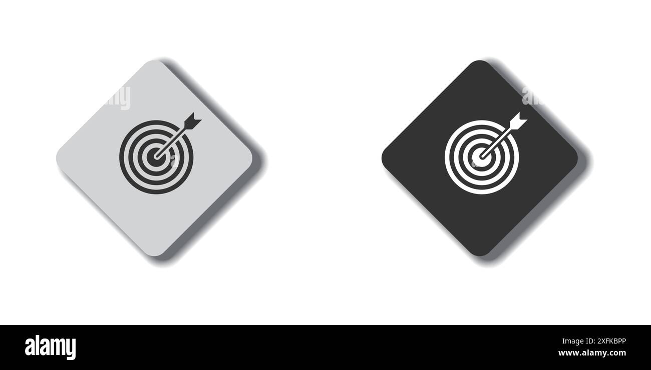 Target icon set. Flat vector illustration Stock Vector Image & Art - Alamy