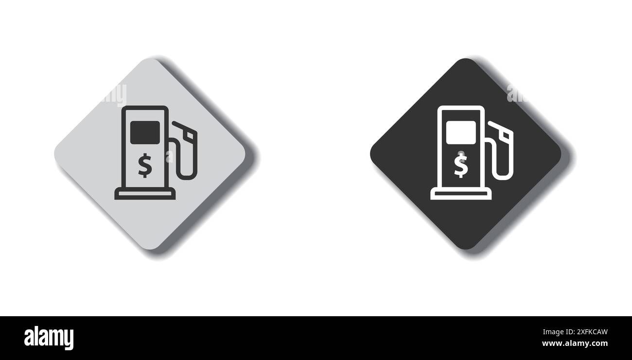 Gas station icon with dollar sign on it. Expensive gasoline symbol ...