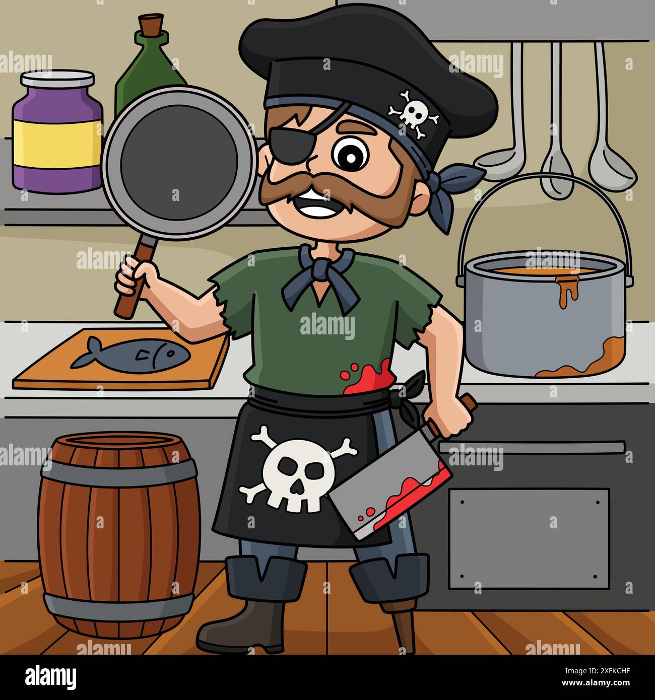 Ship cook Stock Vector Images - Alamy