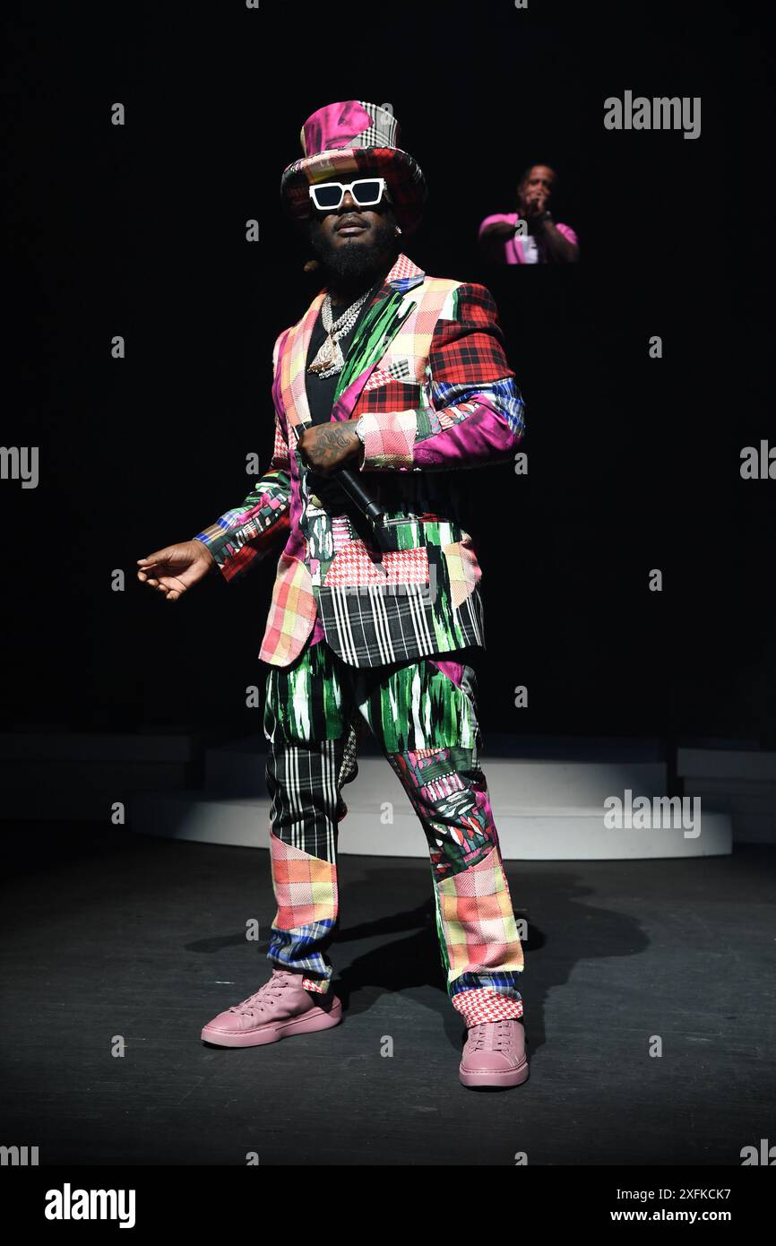 Miami Beach, FL, USA. 03rd July, 2024. T-Pain performs during T-Pain's ...
