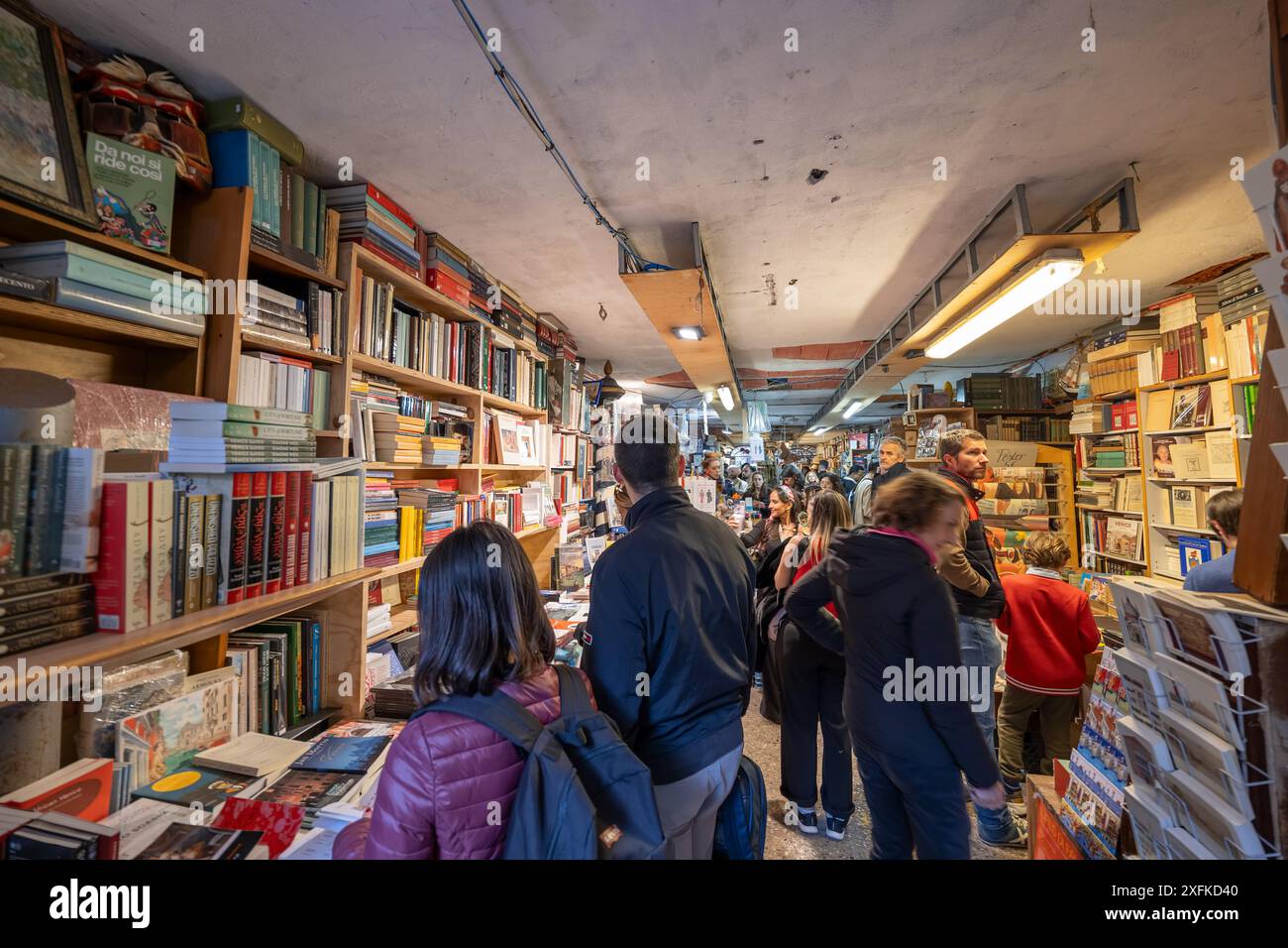 Acqua Alta Library bookstore in city of Venice, Italy Stock Photo - Alamy