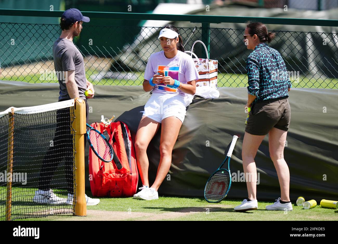 Emma Raducanu During A Training Session On Day Four Of The 2024 Emma Raducanu During A Training Session On Day Four Of The 2024