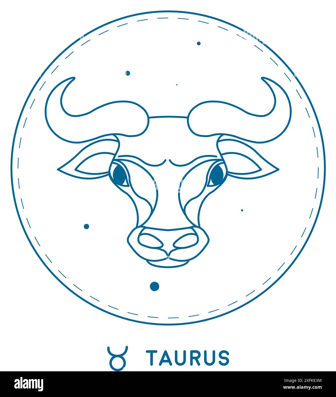 Zodiac Taurus Symbol Illustration vector Stock Vector Image & Art - Alamy