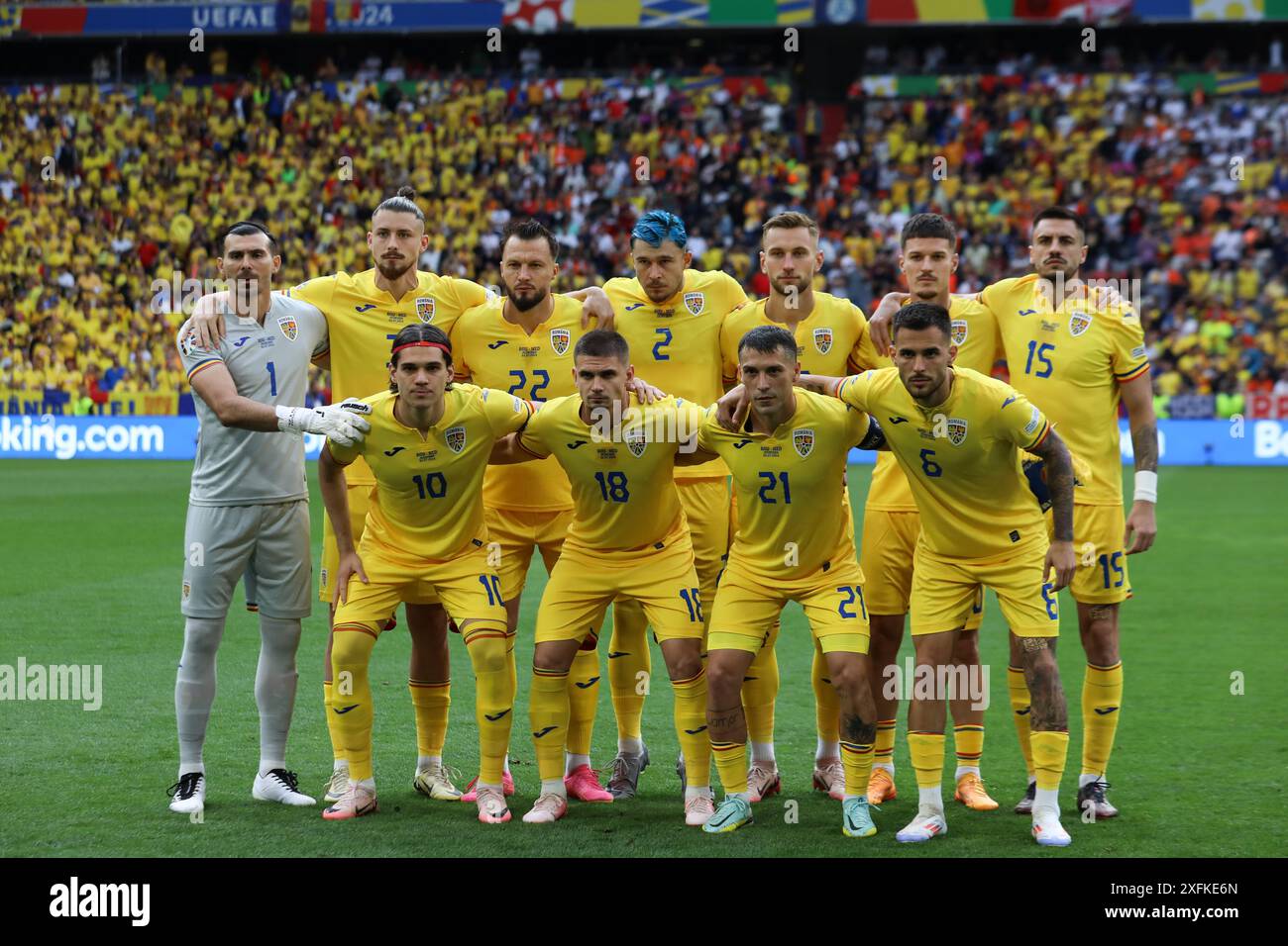 Munich, Germany. 02nd July, 2024. Team Romania pose for the squad photo ...