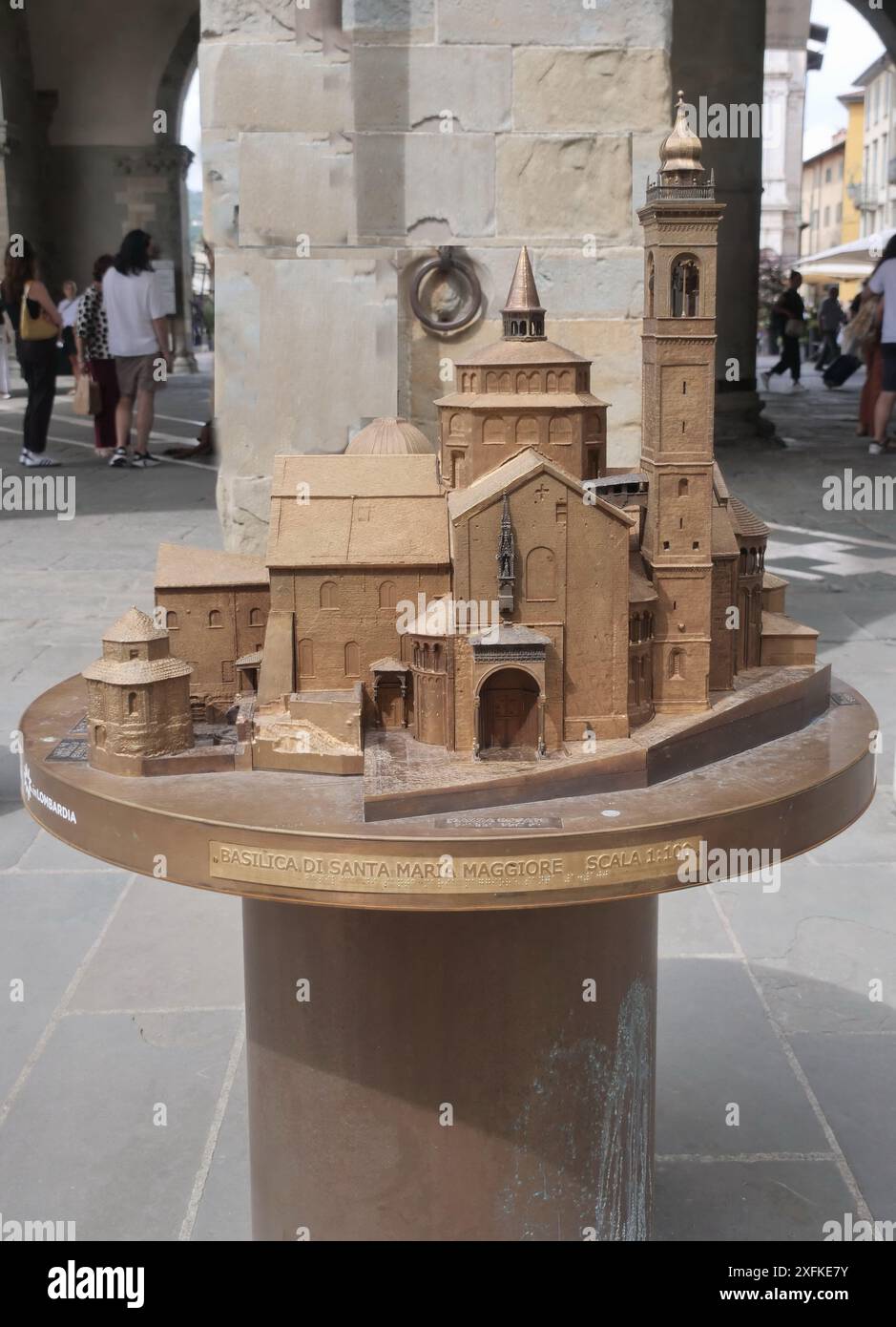 A 1/100 scale model of the Santa Maria Maggiore complex was placed in ...