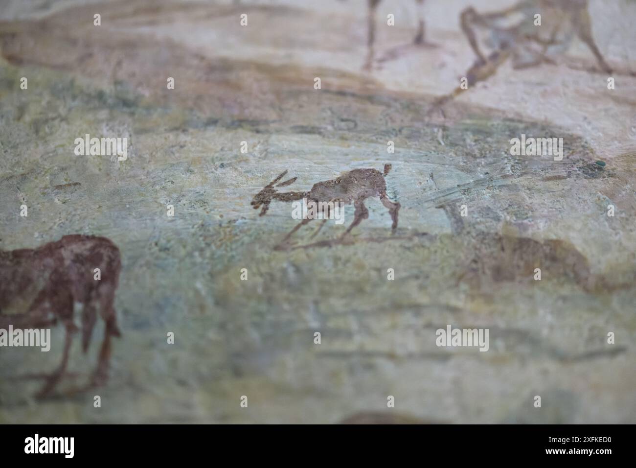 Roman fresco, detail with bucolic scene of wall painting from Villa ...
