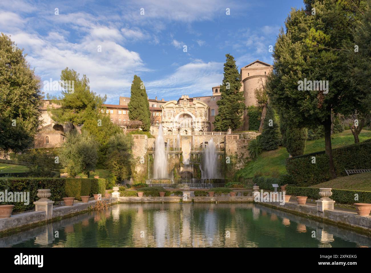 Villa d'Este, Tivoli, Italy. The Fountain of Neptune and The Fountain ...