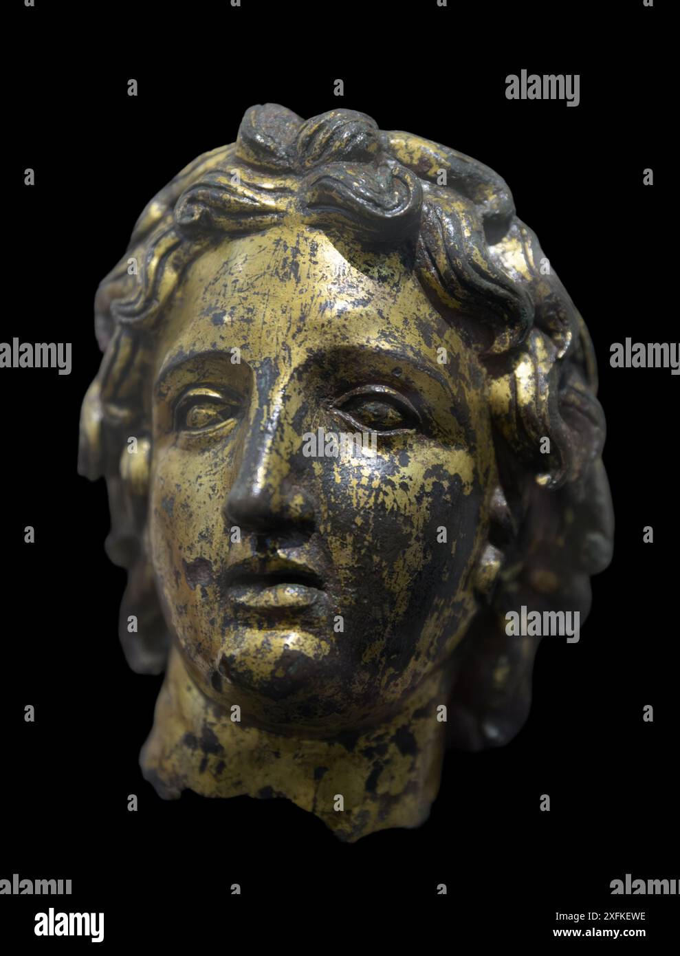 Portrait of Alexander the Great Roman 2nd century AD Gilded Bronze ...