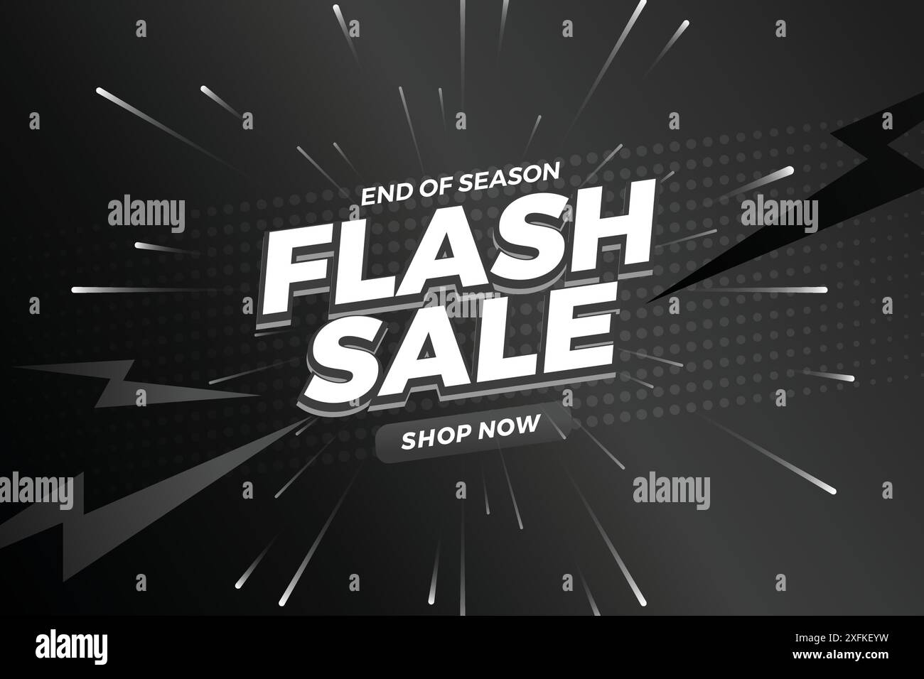Flash Sale Shopping Poster or banner with Flash icon and 3D text on ...