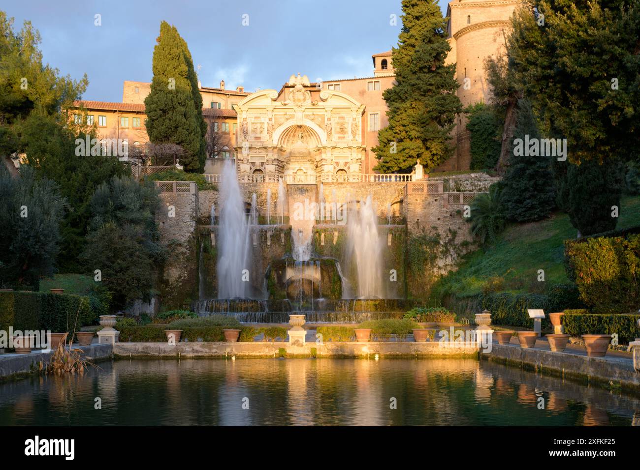 Villa d'Este, Tivoli, Italy. The Fountain of Neptune and The Fountain ...