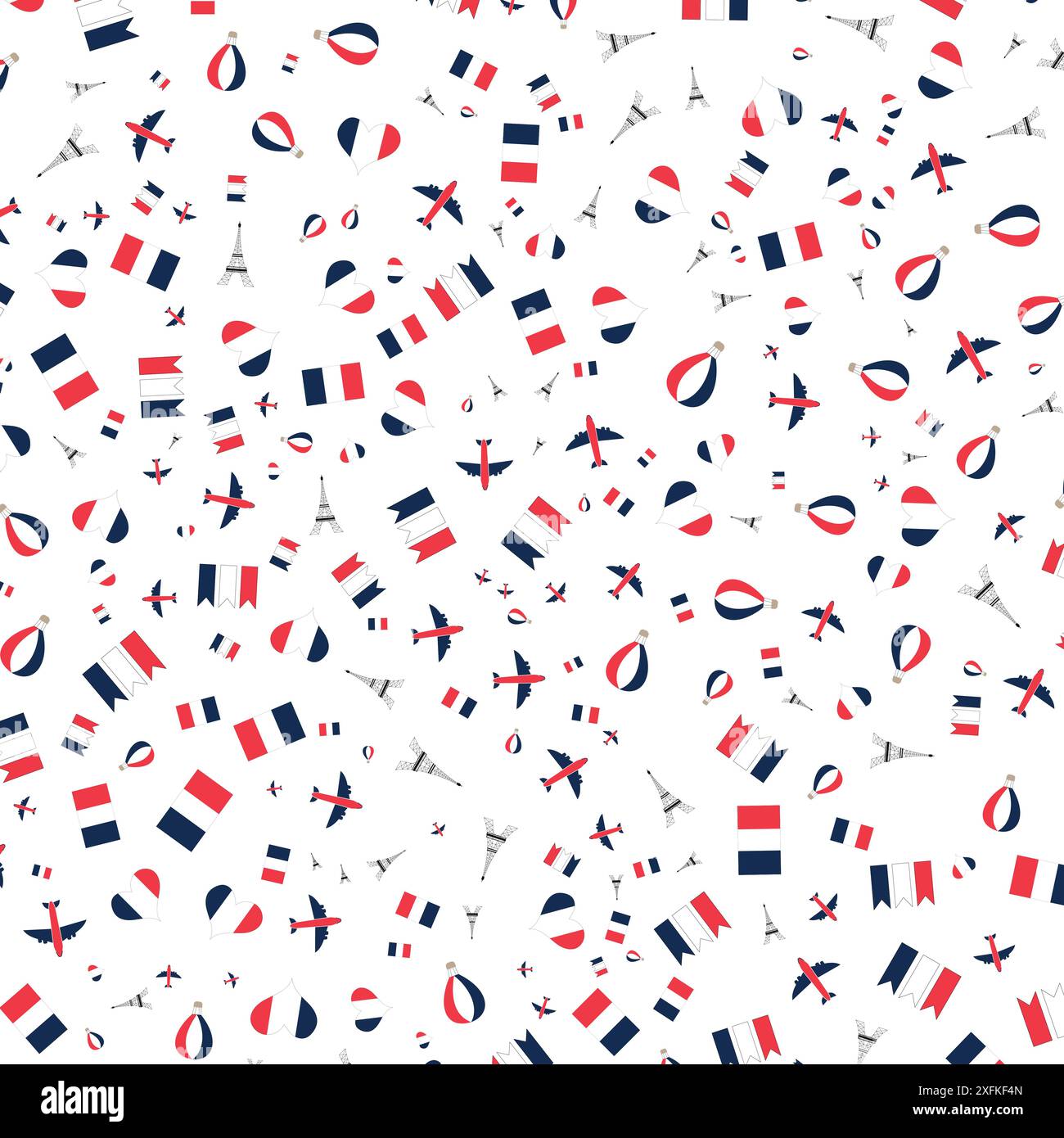 14 July Happy Bastille Day abstract background. Seamless pattern for ...