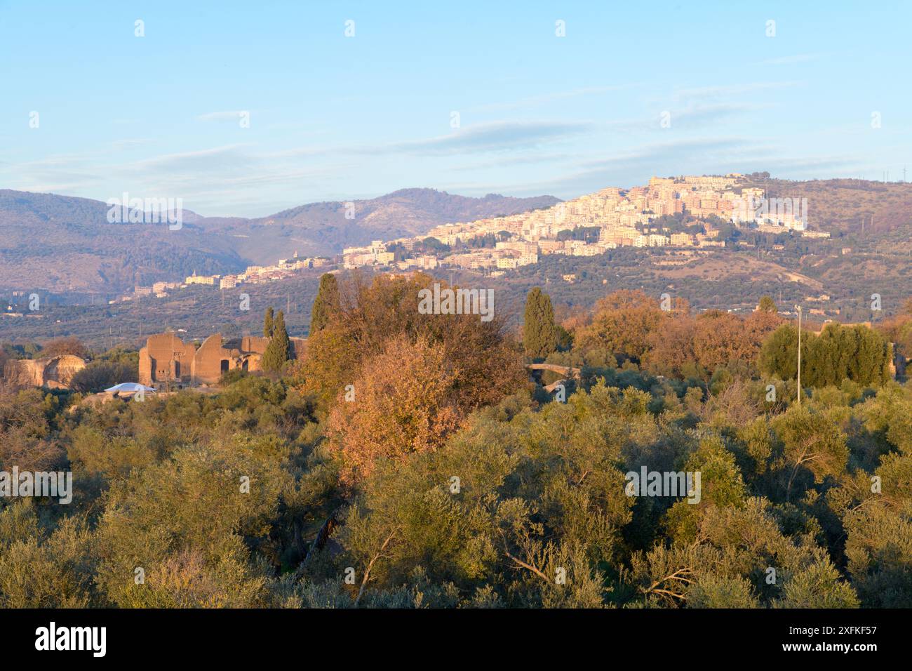 View of Tivoli from Hadrian's Villa (Villa Adriana; Villa Hadriana ...