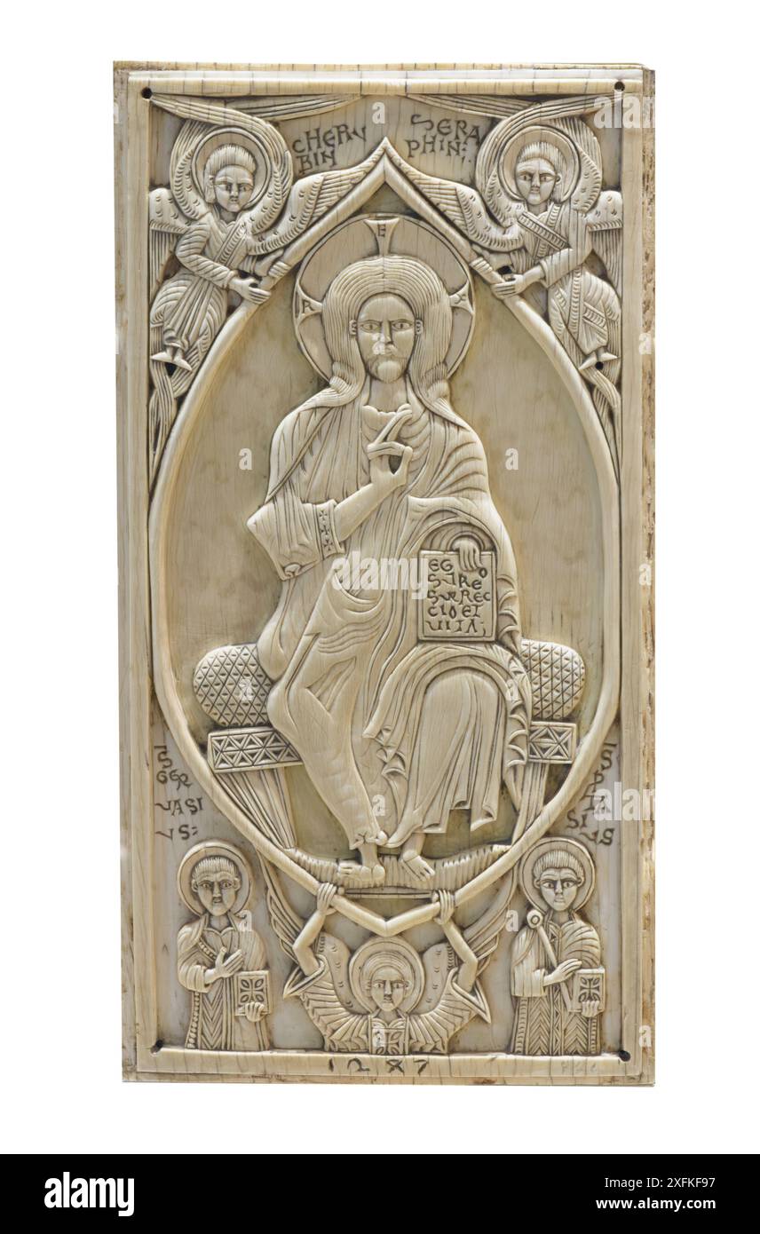 Christ enthroned as Majestas Domini, with angels and Saints Gervasio ...
