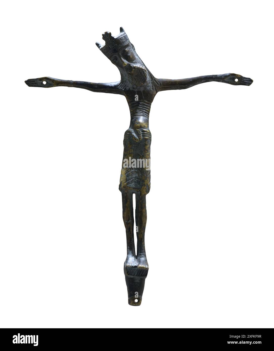 Crucified Christ. French mid-13th century. Romanesque art Stock Photo - Alamy