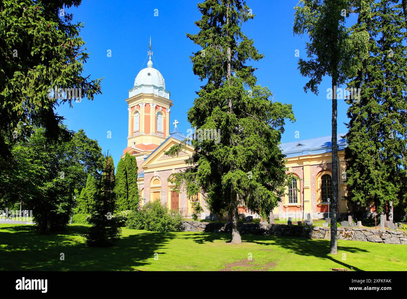 The spectacular red-brick Kanta-Loimaa Church in Hirvikoski, Loimaa ...