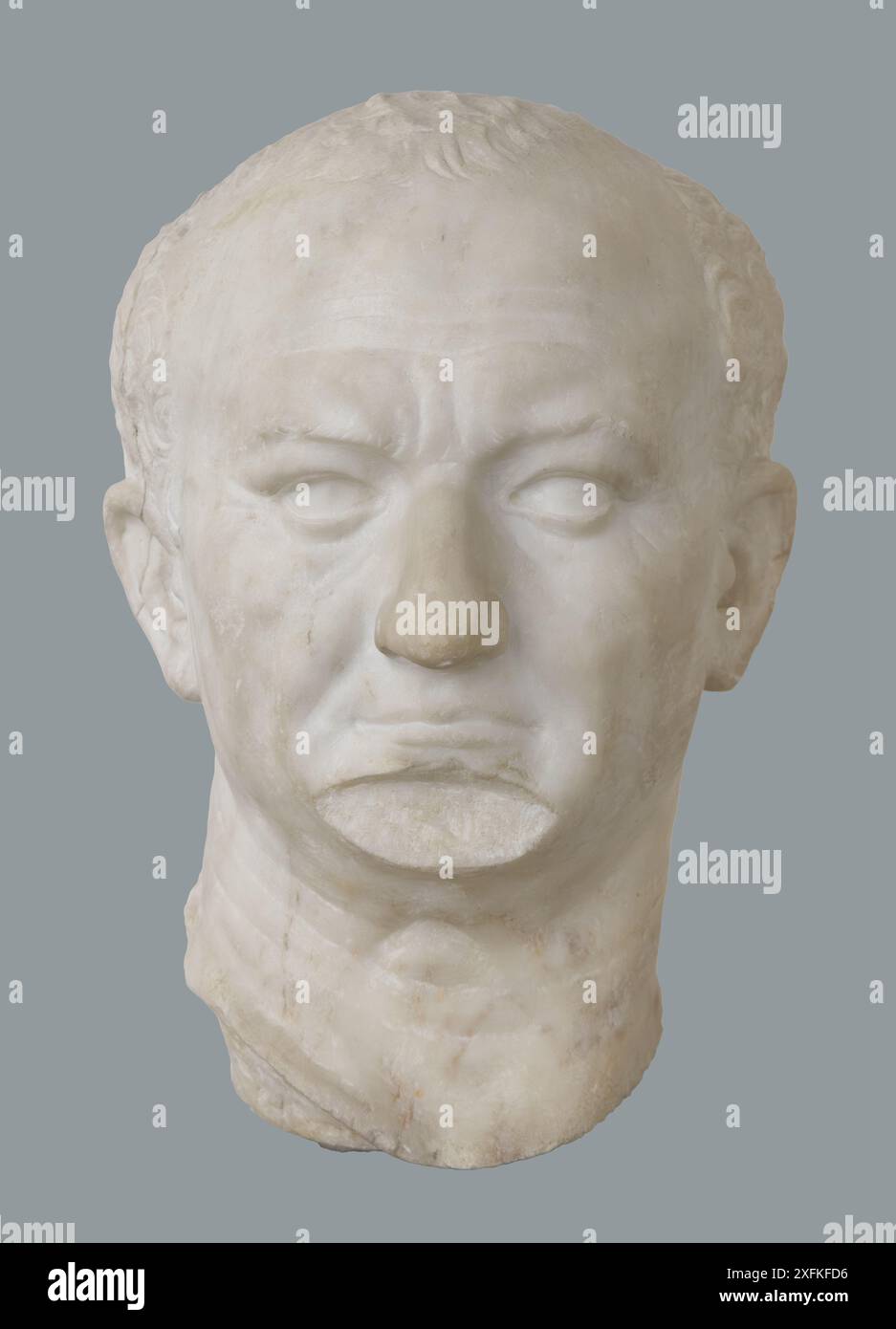 Head of Roman emperor Vespasian (Vespasianus). Rome Stock Photo - Alamy