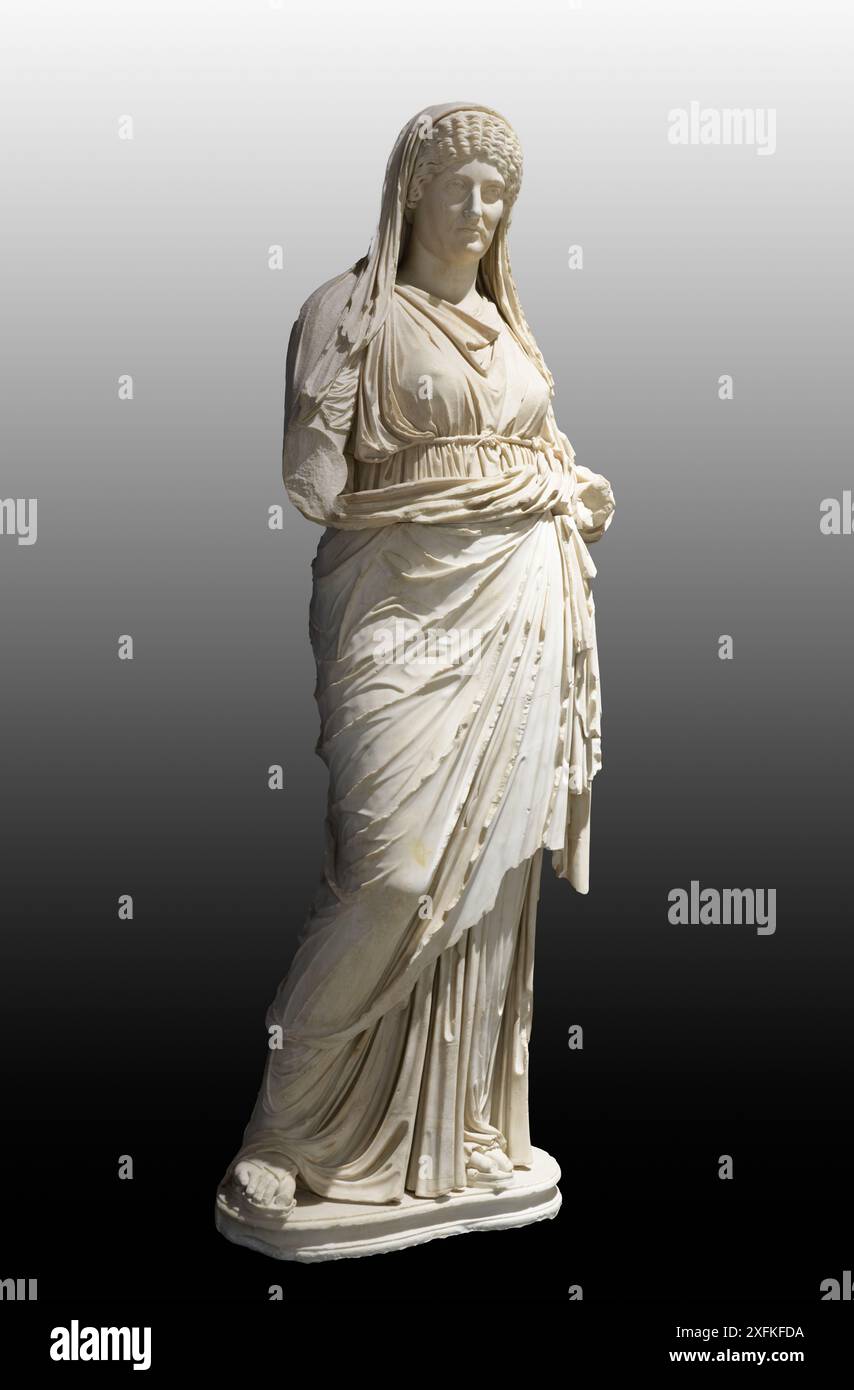 Statue of Lucilla, after 160 AD, from palazzo Sciarra (marble). Rome ...