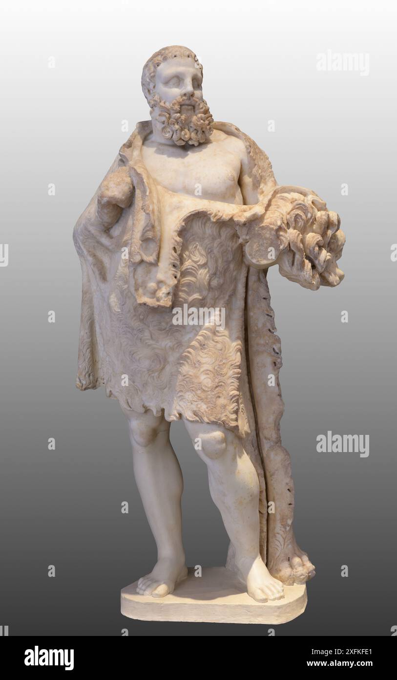 Roman statue of Hercules, 2nd century AD, copy from greek original ...