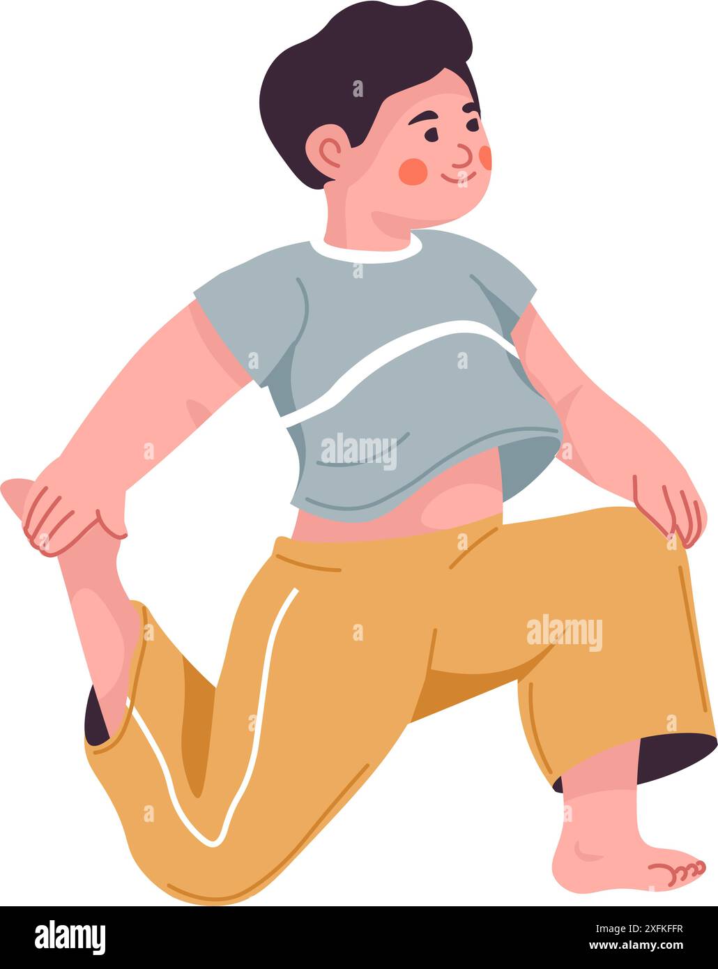 Kids wellness and exercise Stock Vector Images - Alamy