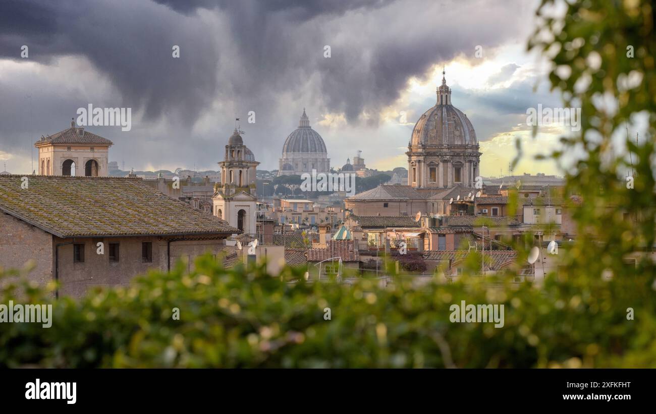 A view of Rome and the Vatican from Capitoline Hill. Rome, Italy Stock ...