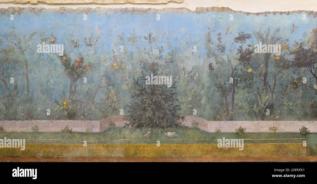 Villa of Livia - Garden Room Fresco. Rome, Italy Stock Photo - Alamy