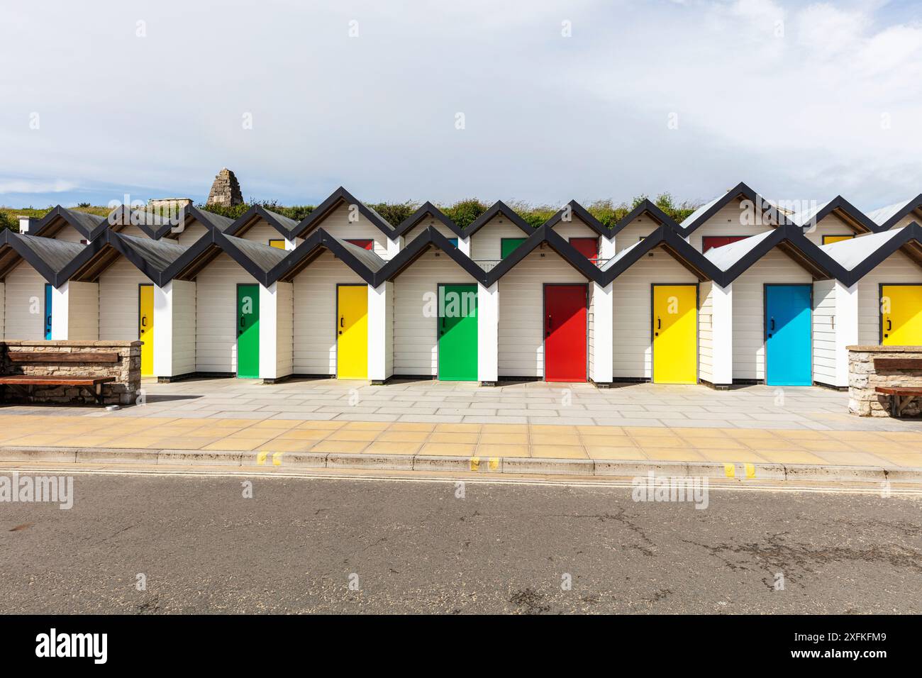 swanage,dorset,abstract,beach huts, colorful doors, promenade, seaside ...