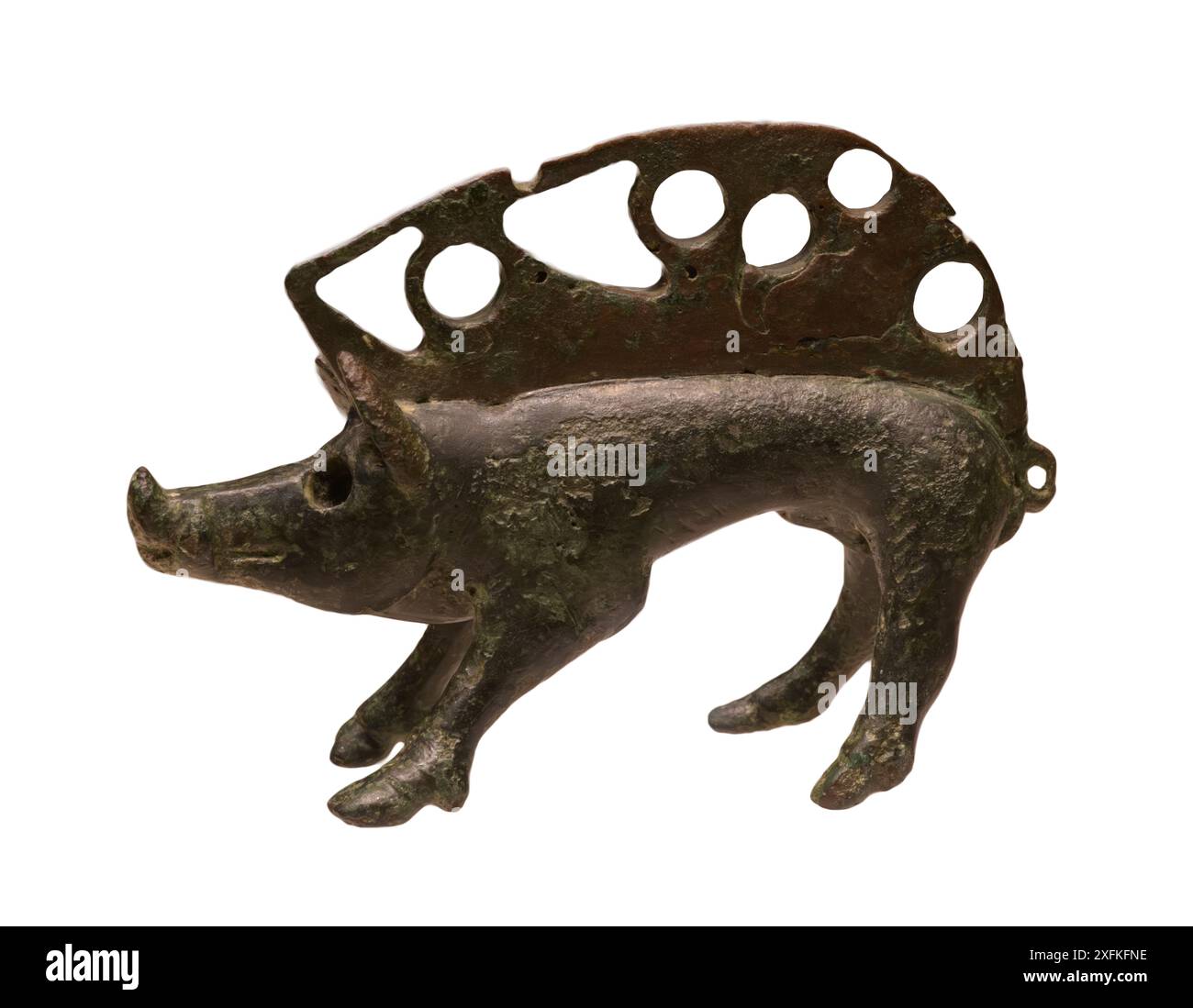 Celtic bronze statue of a boar (3rd centuryBC ) from Luncani, district ...