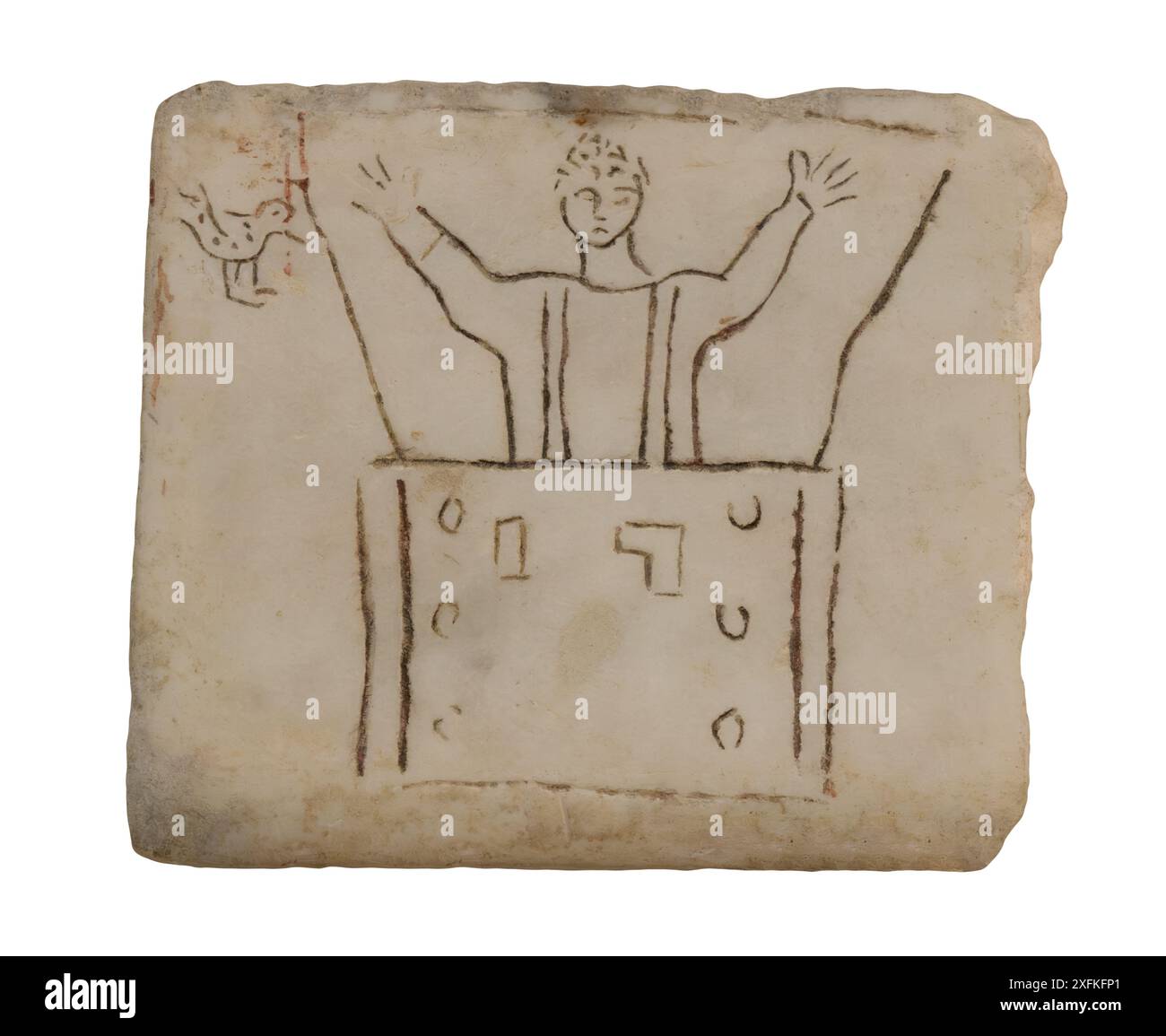 Early Christian funerary art from the Roman catacombs depicting Noah ...