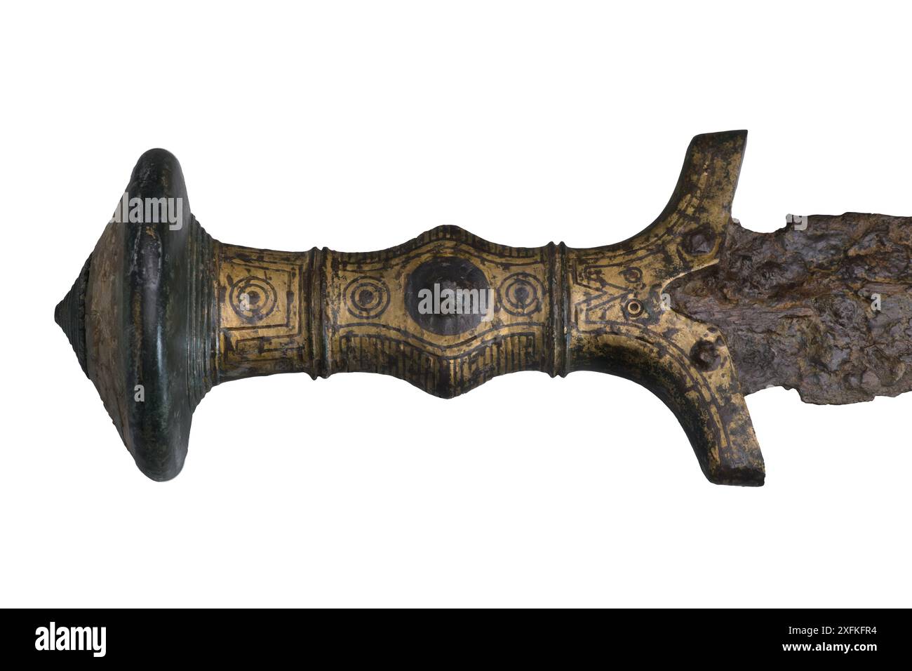 Central European type sword with ivory pommel, from the tomb of rivoli ...