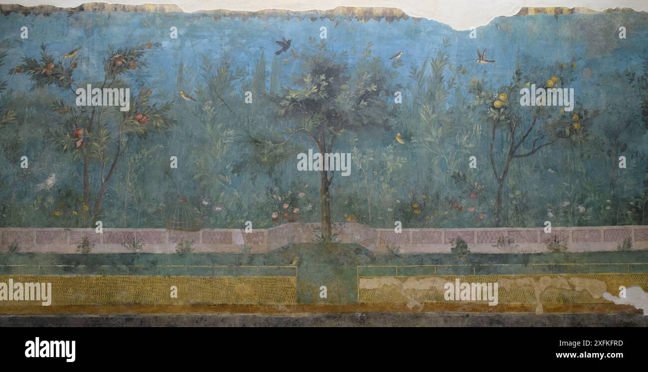 Villa of Livia - Garden Room Fresco. Rome, Italy Stock Photo - Alamy