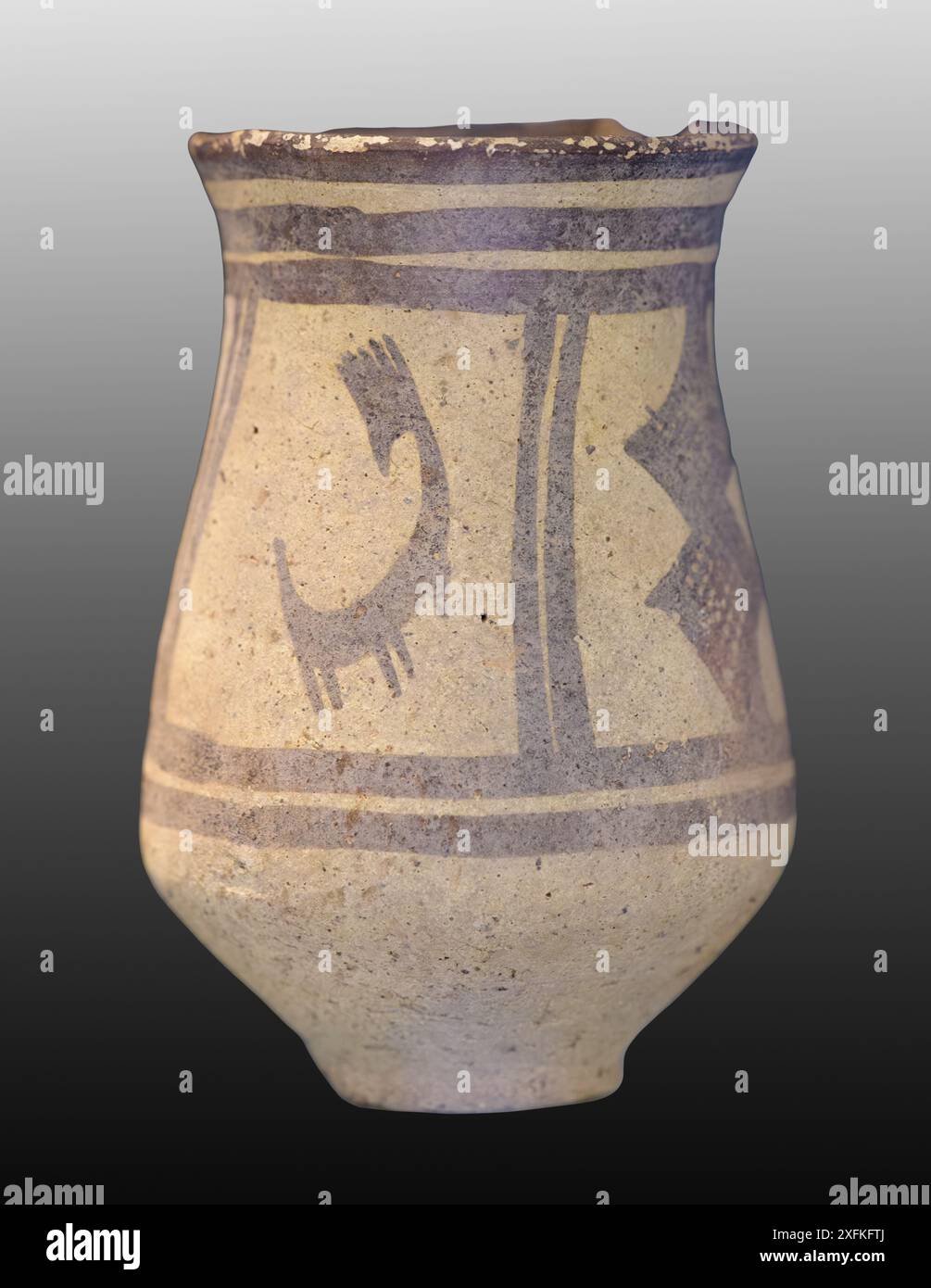 Bronze Age ceramic beaker. 2600-2400 BC. From Shahr-i-Sokhta, Iran ...
