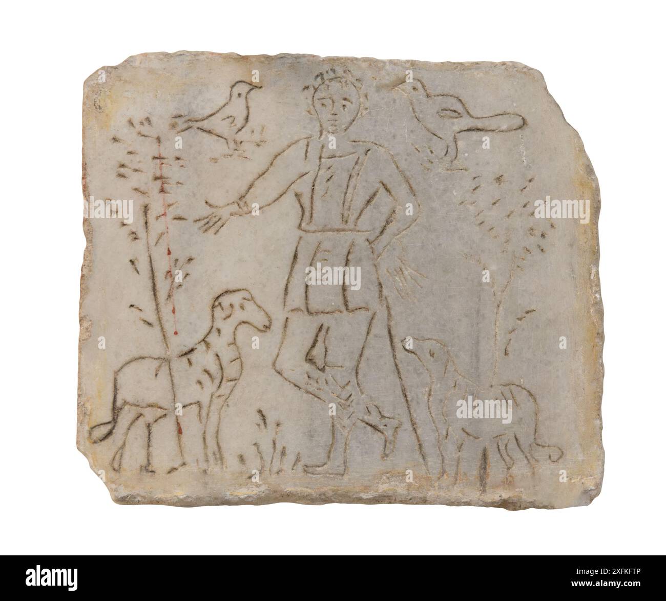 Early Christian funerary art from the Roman catacombs depicting the ...