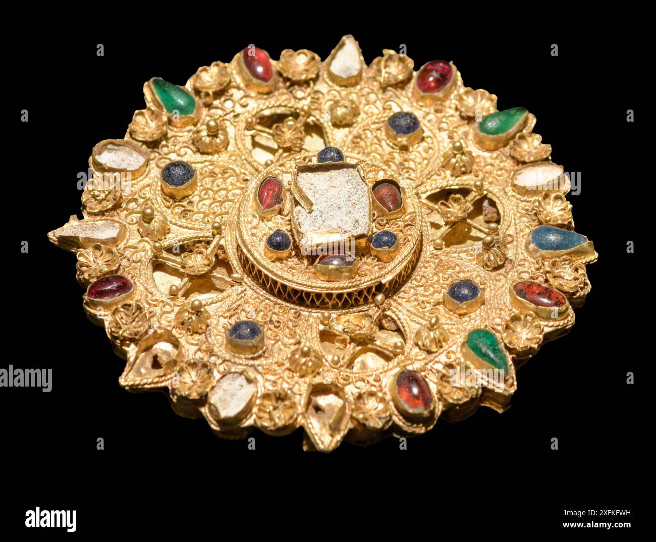 Medieval fibulae in the form of gold disc from Montecassino. Italy ...