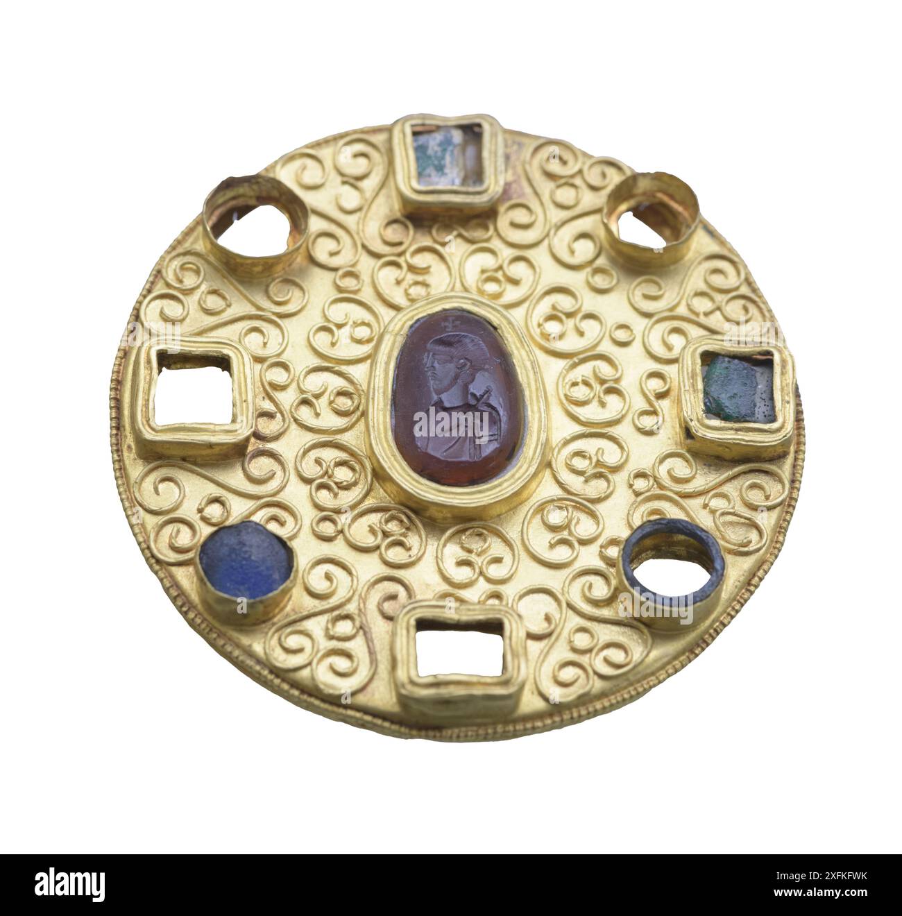 Langobard gold disc fibulae. Italy Stock Photo - Alamy