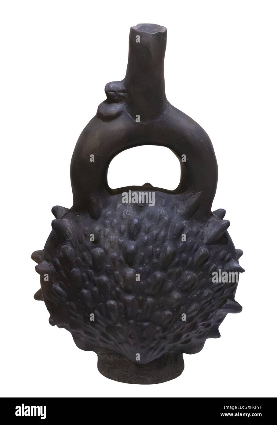 Pre-Columbian stirrup vessel of the Moche culture 200 BC-200 AD intact ...